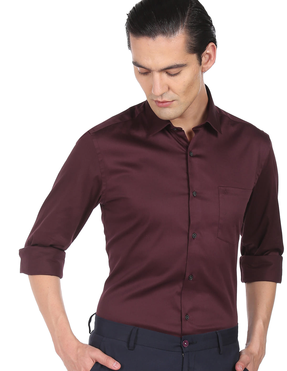 Buy Arrow Manhattan Slim Fit Solid Shirt - NNNOW.com